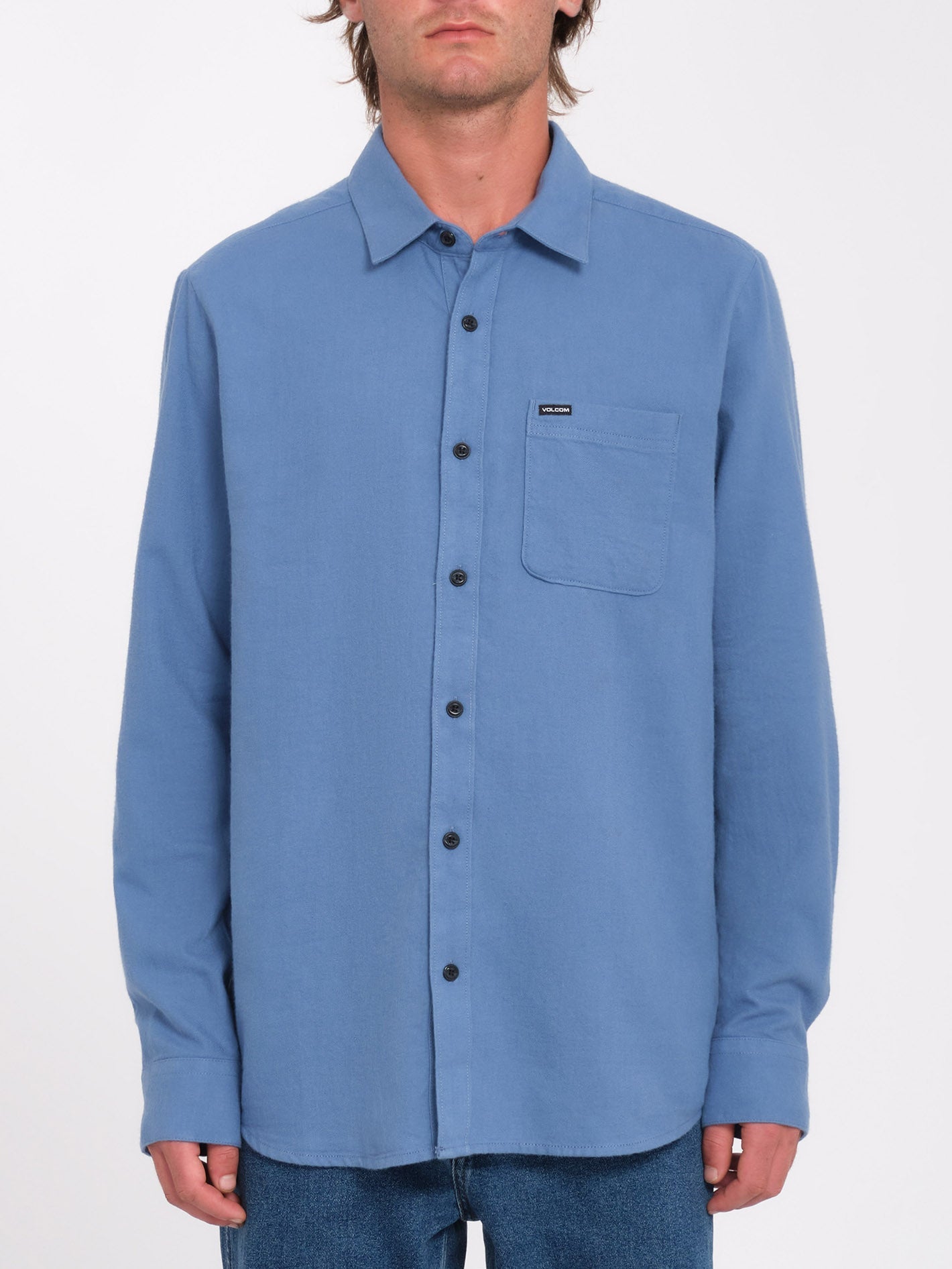Camisa Caden Solid - Blueberry - Hombre - Volcom España