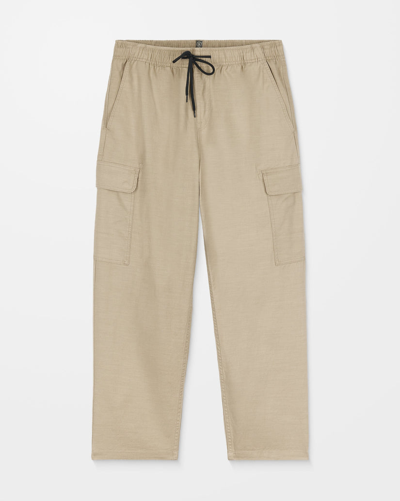 Billow Tapered Elasticated Waist Cargo Trousers - Khaki - Men - Volcom ...
