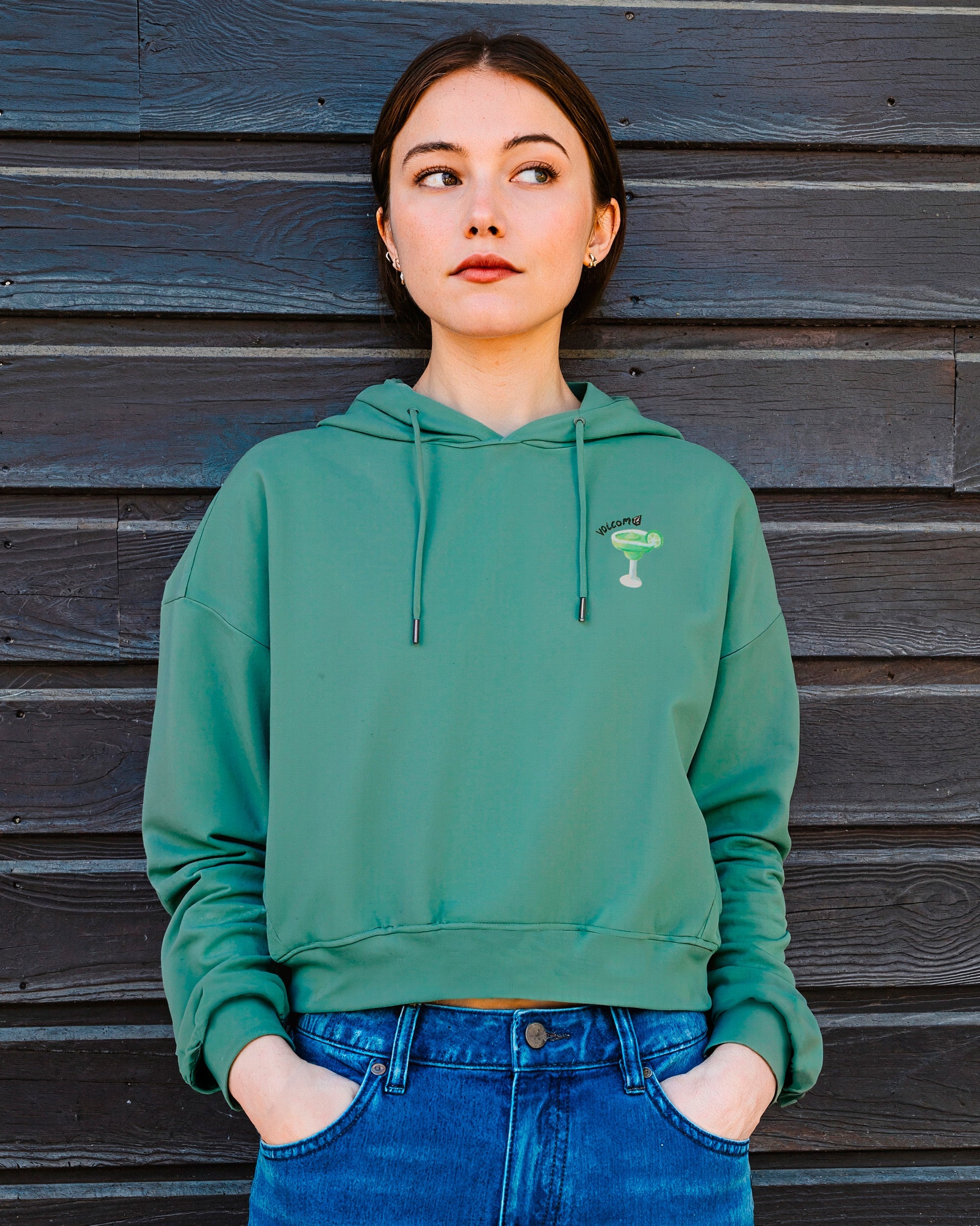 Mickey Mason Hoodie - Evergreen - Women - Volcom EU – Volcom España