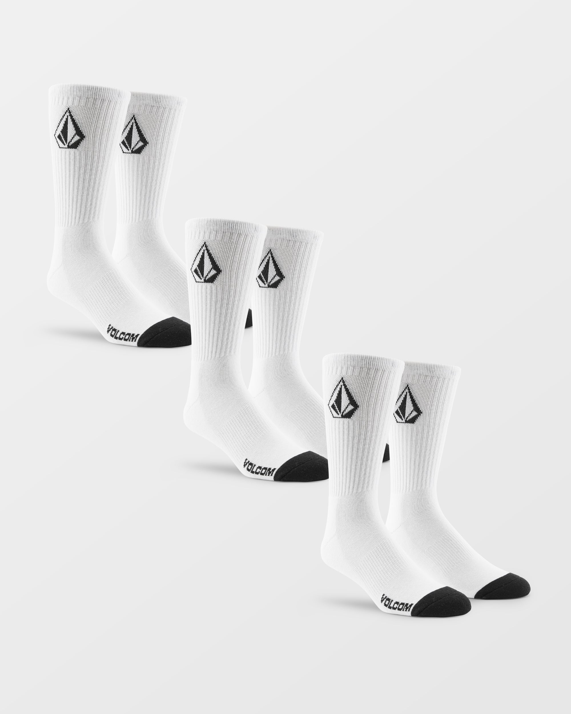 Full Stone Socks (3 pack) - White - Men - Volcom EU – Volcom España