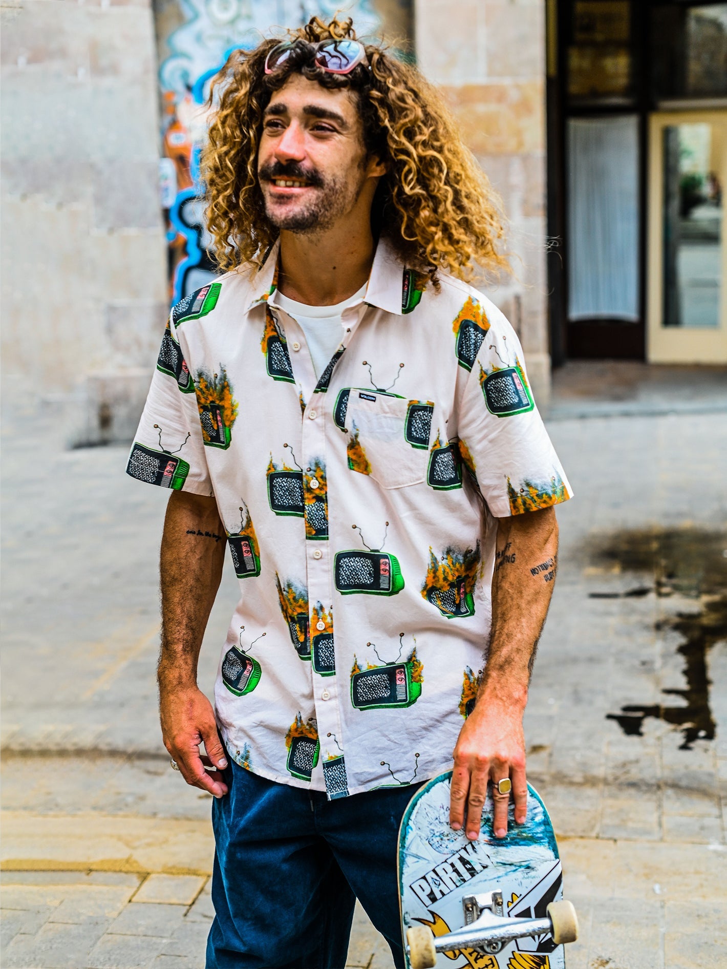 Camisa Justin Hager Woven - WHITECAP GREY - Hombre - Volcom España